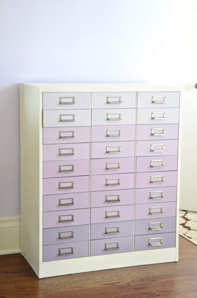 Ombre Painted File Cabinet