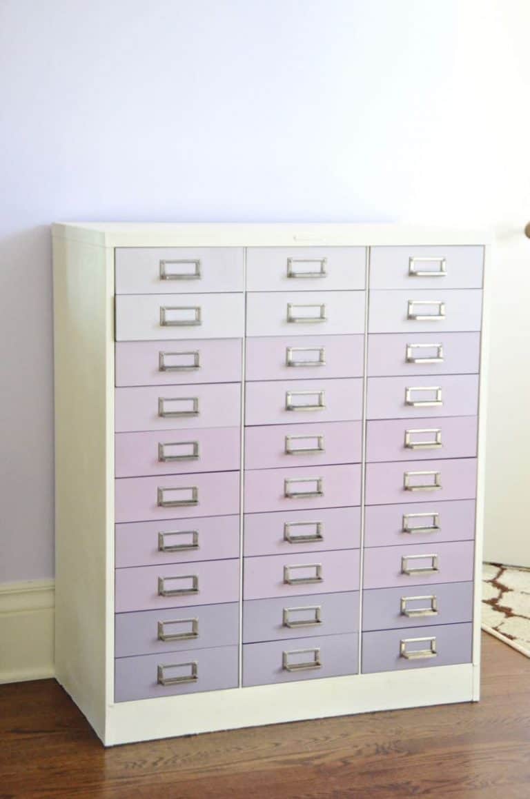 Ombre Painted File Cabinet