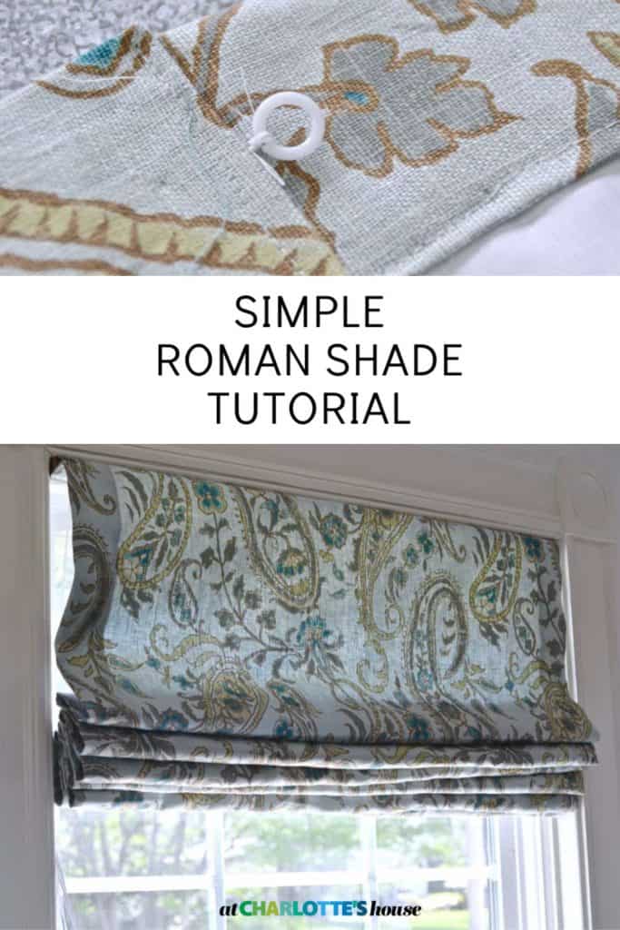 SIMPLE ROMAN SHADE TUTORIAL - At Charlotte's House