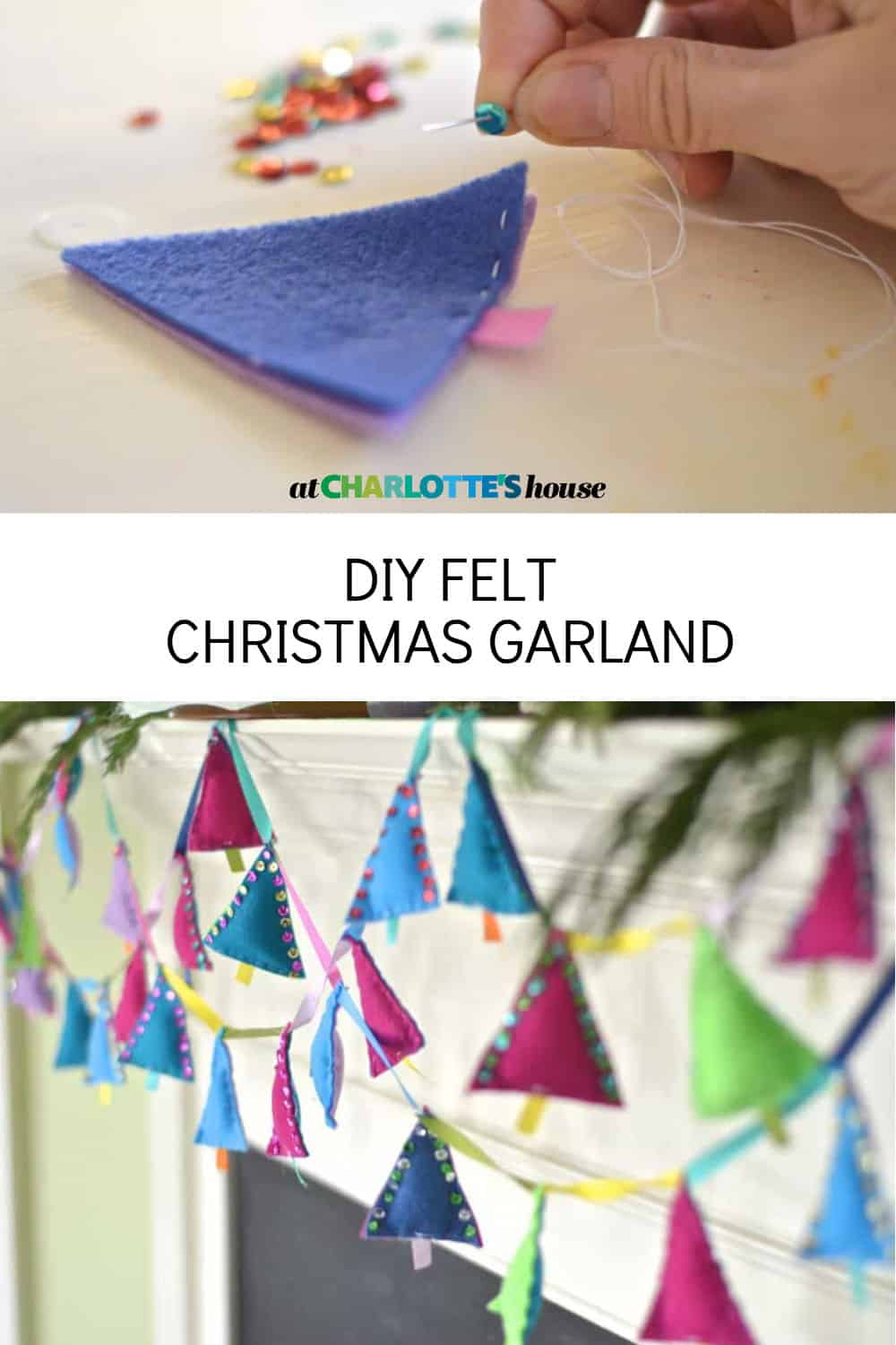 Felt Christmas Tree Garland