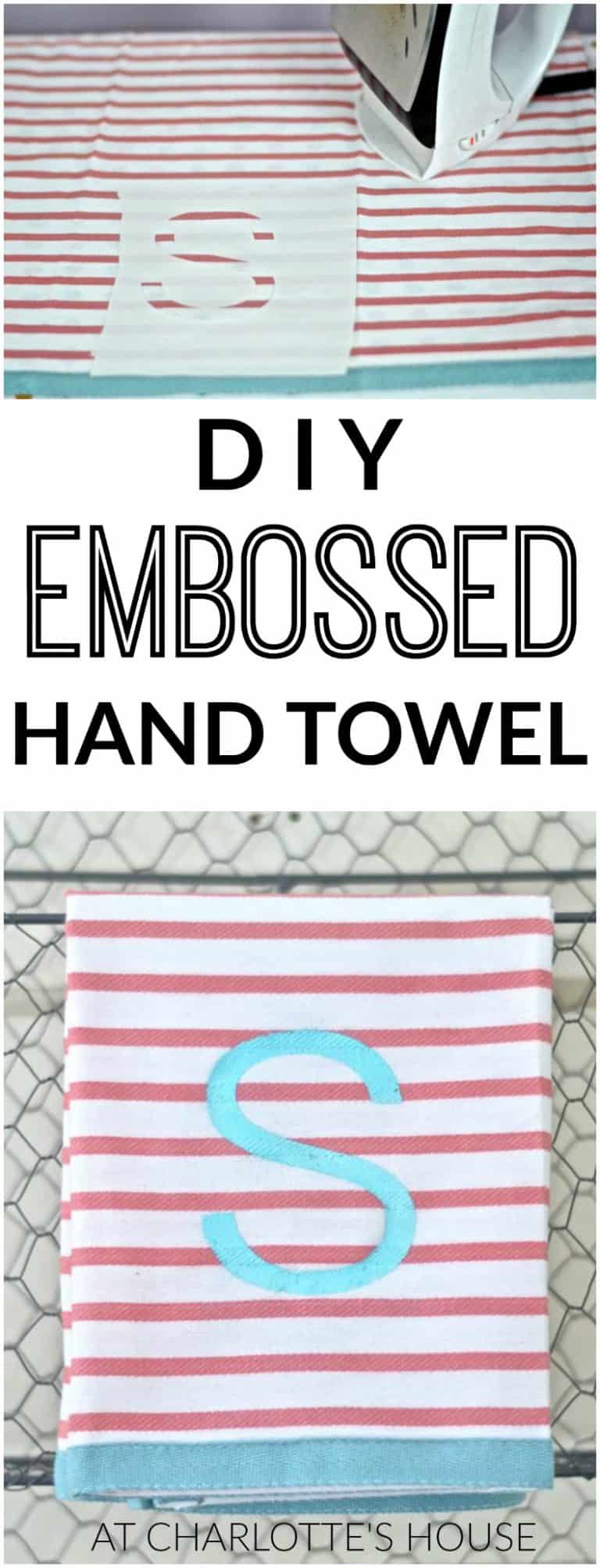 Embossed Monogrammed Hand Towel