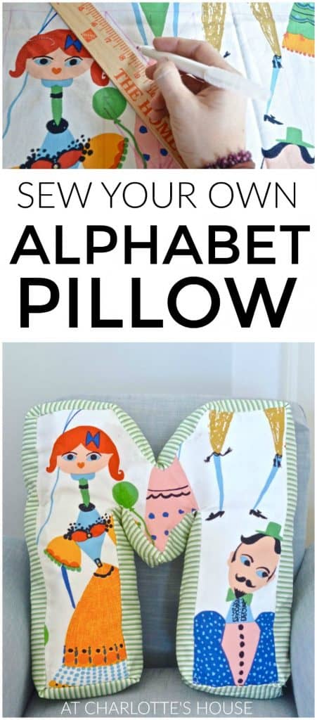 Scrap Fabric Letter Pillow