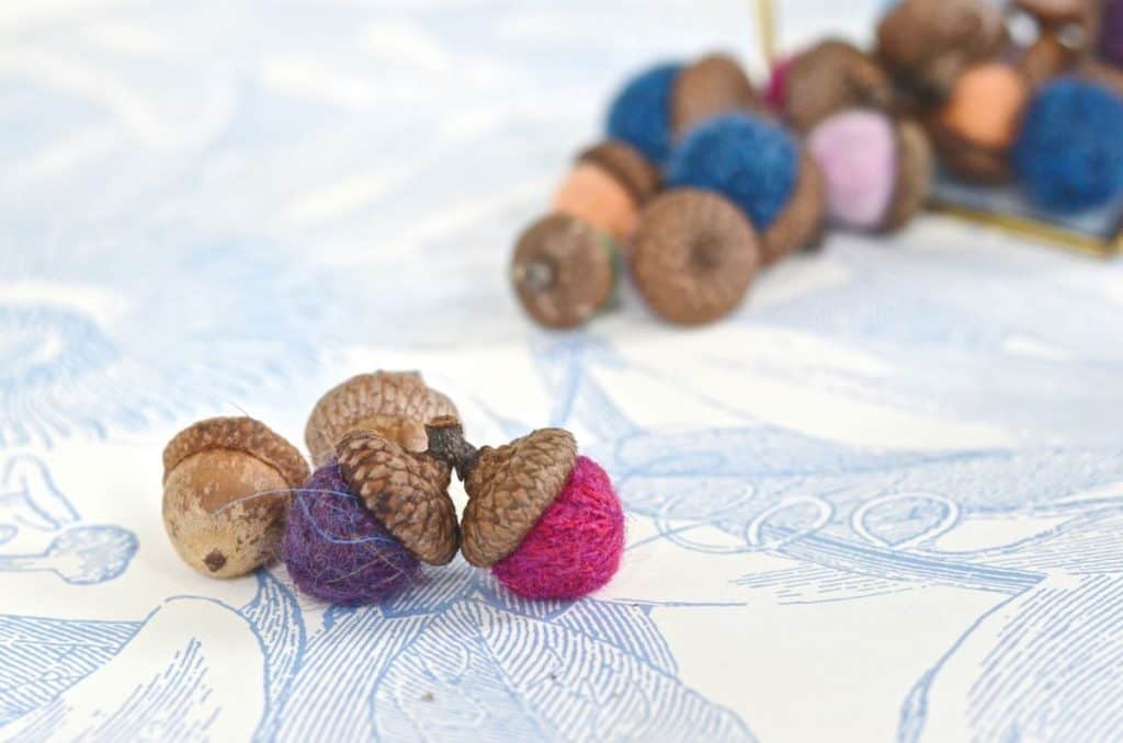 Scrap Yarn Acorns