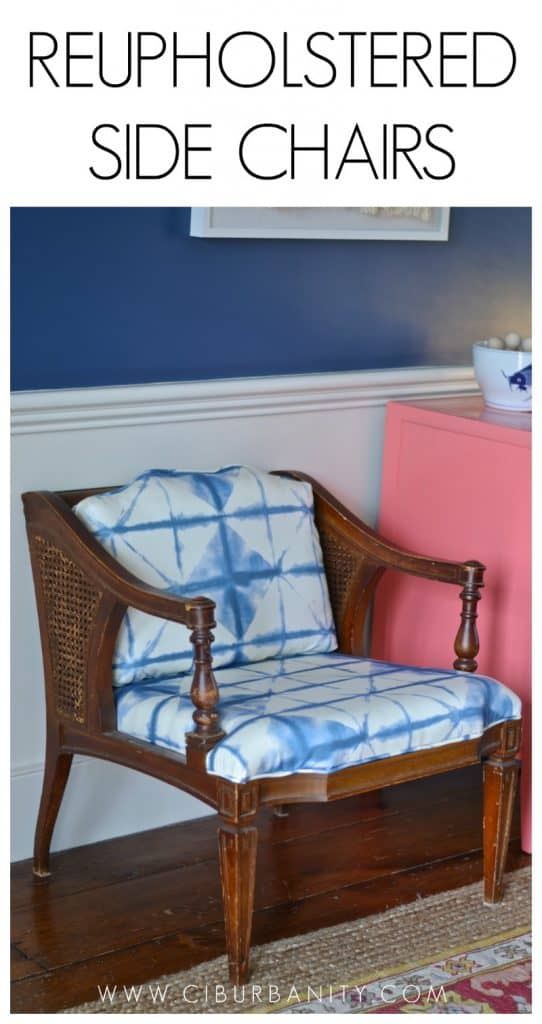 Reupholstered Side Chairs- One Room Challenge Week 5 - At Charlotte's House