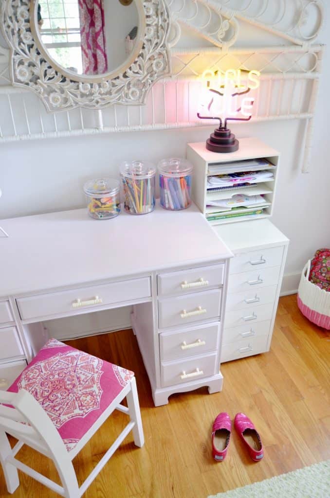 Refinished Desk for a Little Girls Room - At Charlotte's House