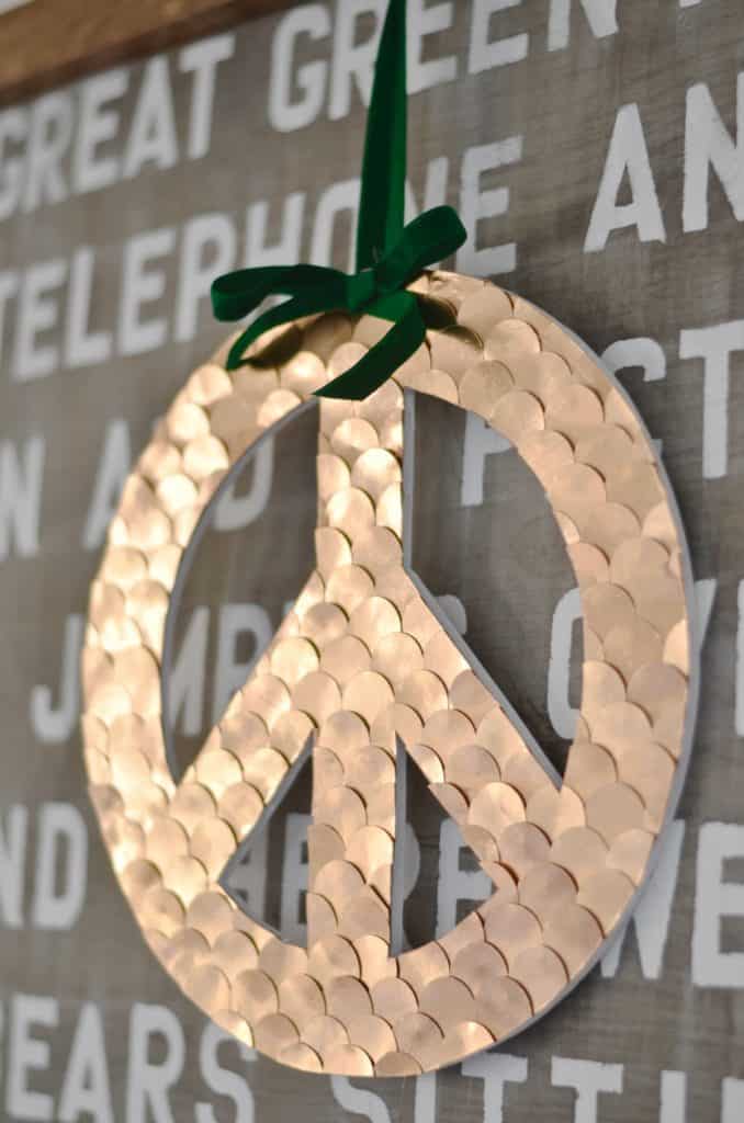 Peace, Love and DIY- Holiday Peace Sign Makeover - At Charlotte's House