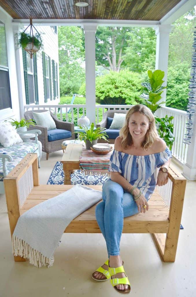 Outdoor Rope Bench- 2x4 and More with Remodelaholic - At Charlotte's House