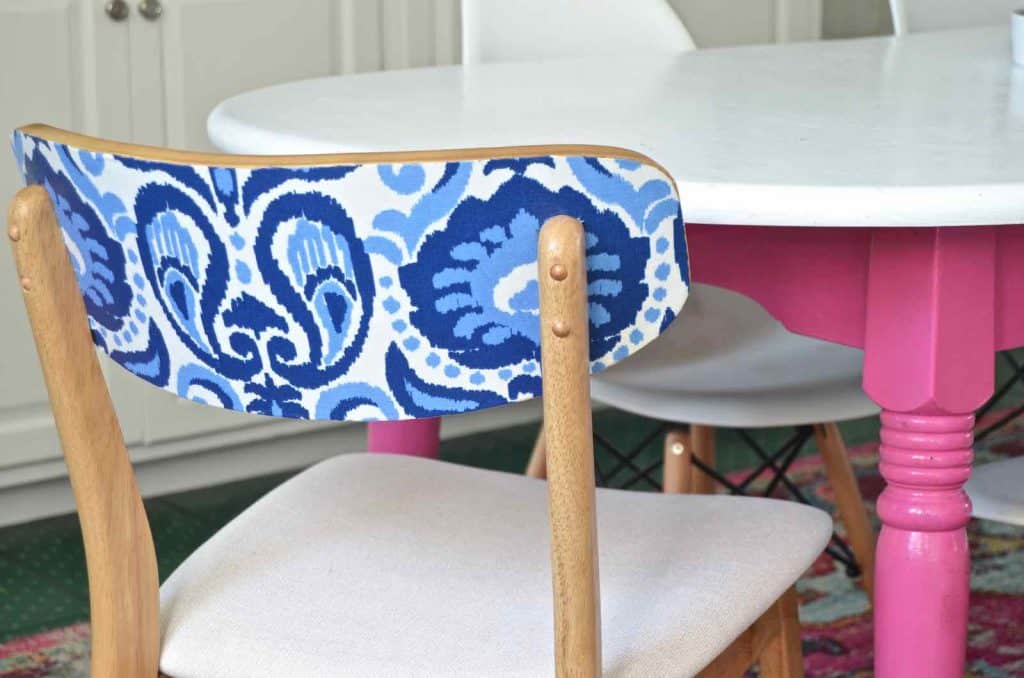 Patterned Kitchen Chair Makeover - At Charlotte's House