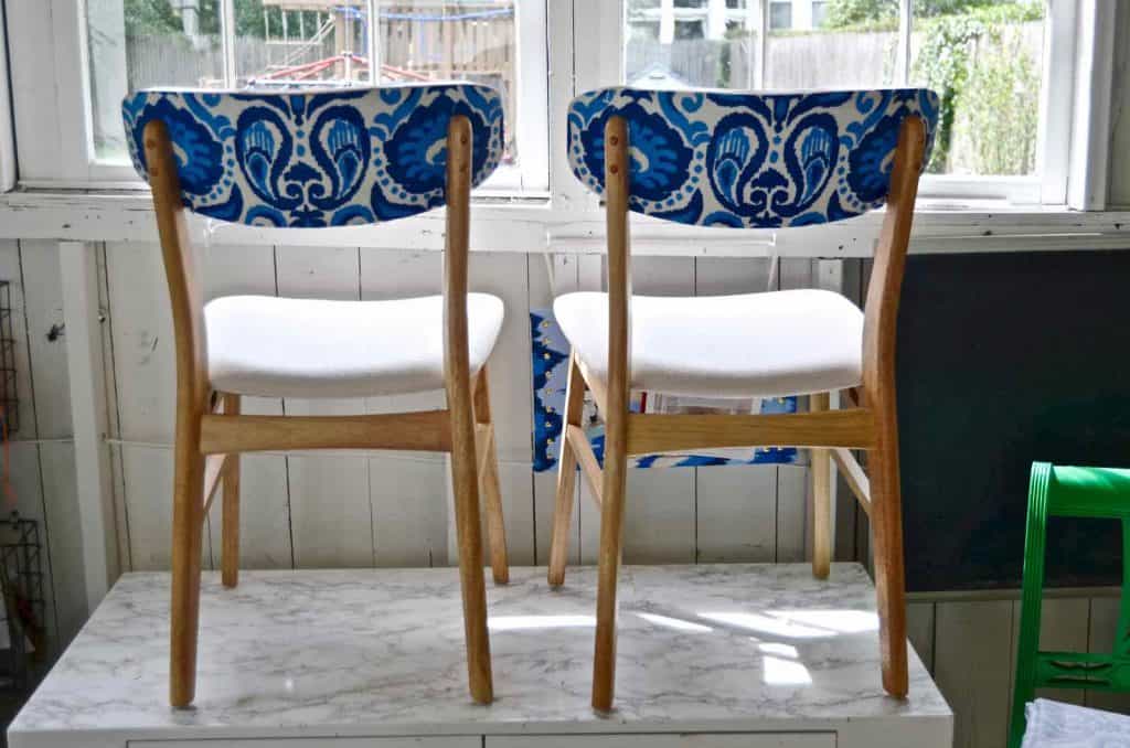 Patterned Kitchen Chair Makeover - At Charlotte's House