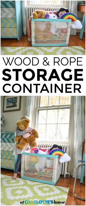 Wood and Rope Storage Bin - At Charlotte's House
