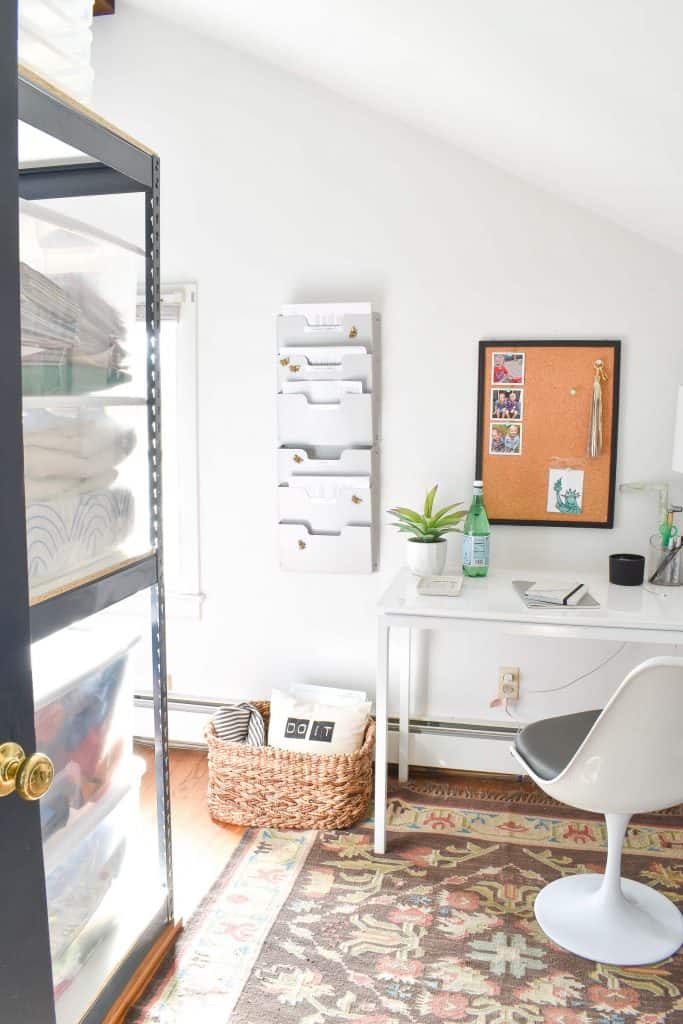 Closet Turned Office Storage Space - At Charlotte's House