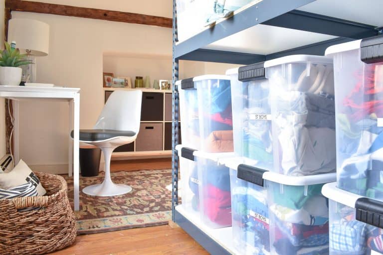 Closet Turned Office Storage Space - At Charlotte's House
