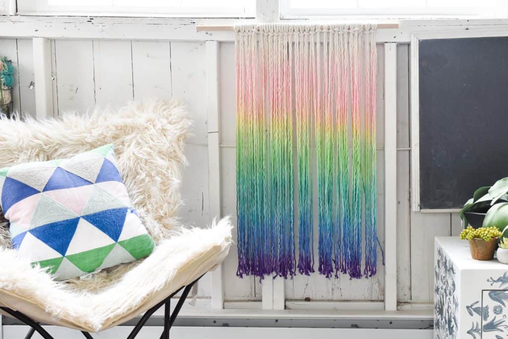 Rainbow Dyed Wall Hanging - At Charlotte's House