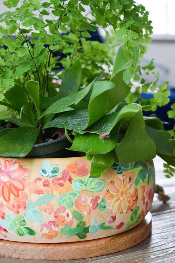 Painted Wooden Thrift Store Planter - At Charlotte's House