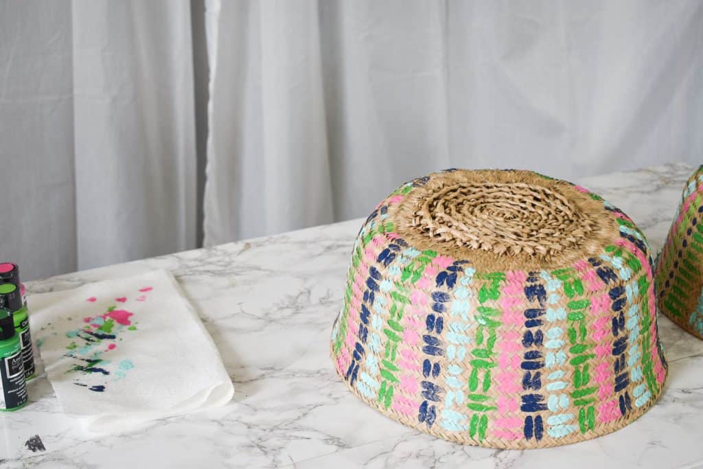 Colorful Painted Basket Update - At Charlotte's House