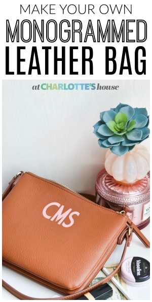 How to Monogram a Leather Bag - At Charlotte's House