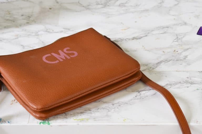 How to Monogram a Leather Bag - At Charlotte's House