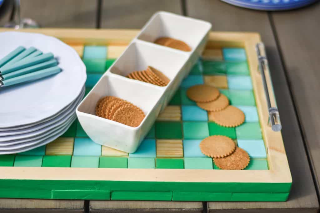 Scrap Wood Buffalo Check Tray - At Charlotte's House