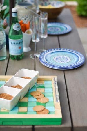 Scrap Wood Buffalo Check Tray - At Charlotte's House