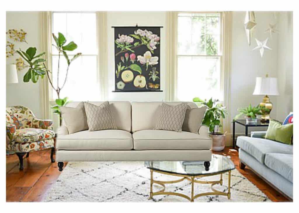 Living Room with CORT couch - At Charlotte's House