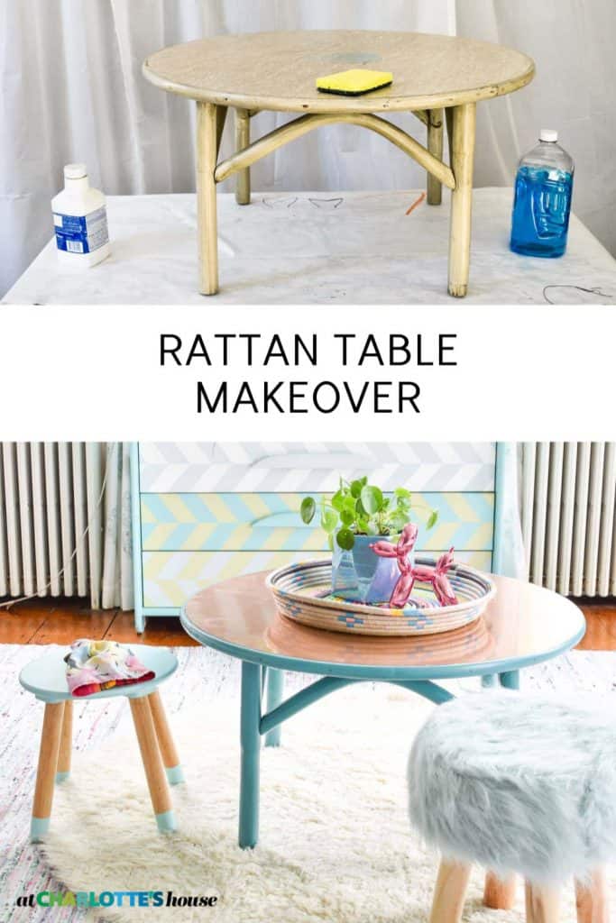 RATTAN TABLE MAKEOVER - At Charlotte's House