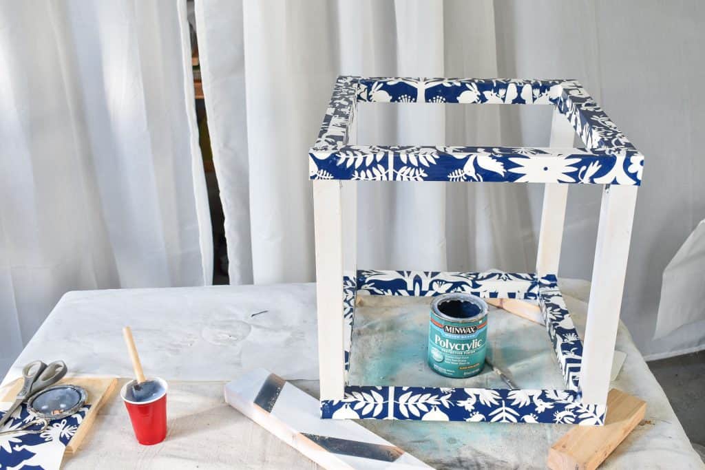 Wallpaper Covered Table - At Charlotte's House