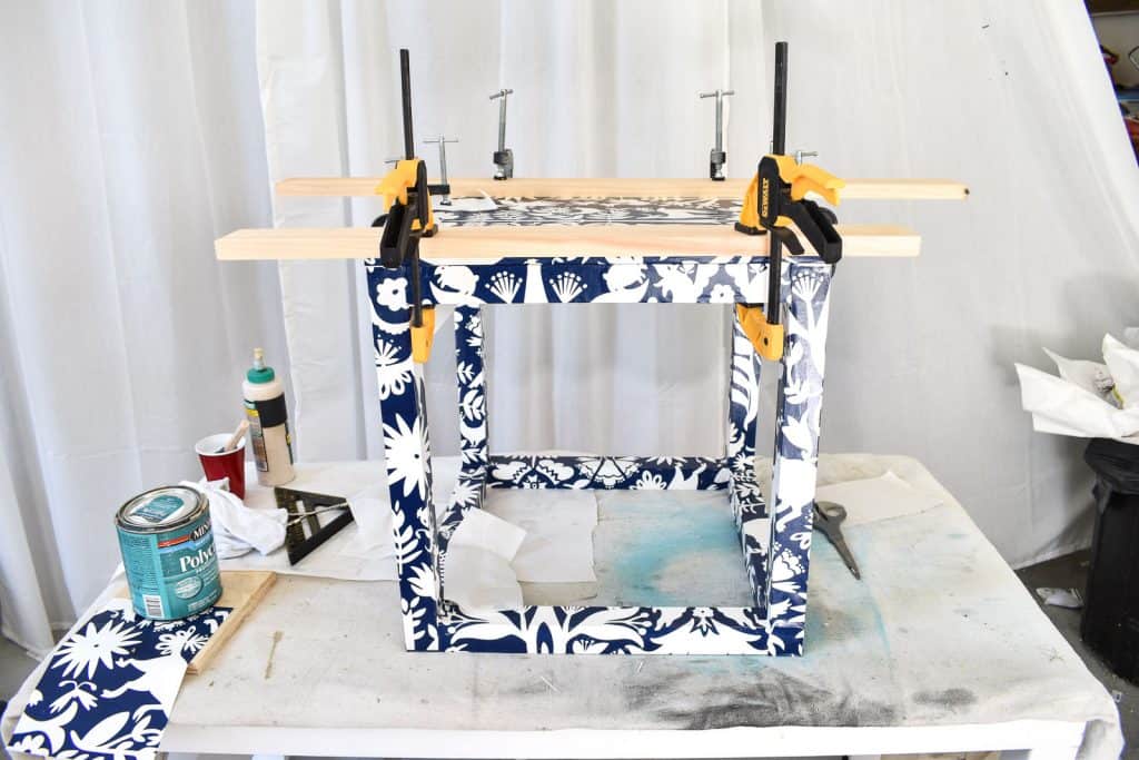 Wallpaper Covered Table - At Charlotte's House