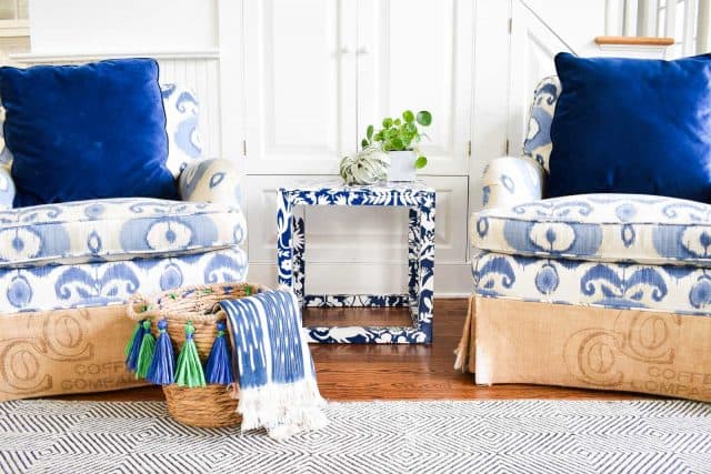 Wallpaper Covered Table - At Charlotte's House