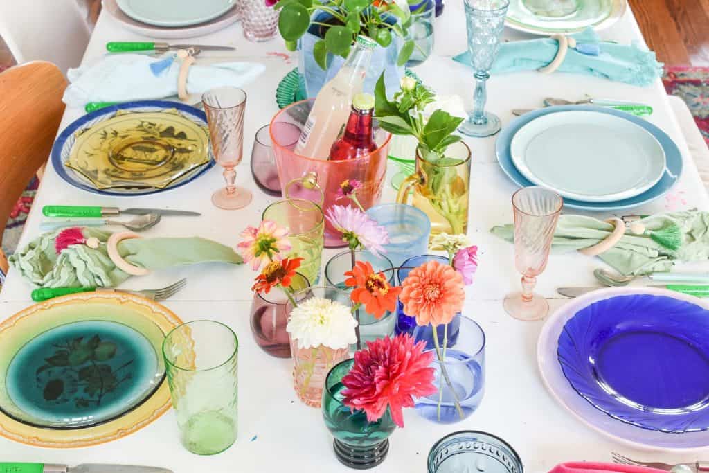 Setting a Colorful Table - At Charlotte's House