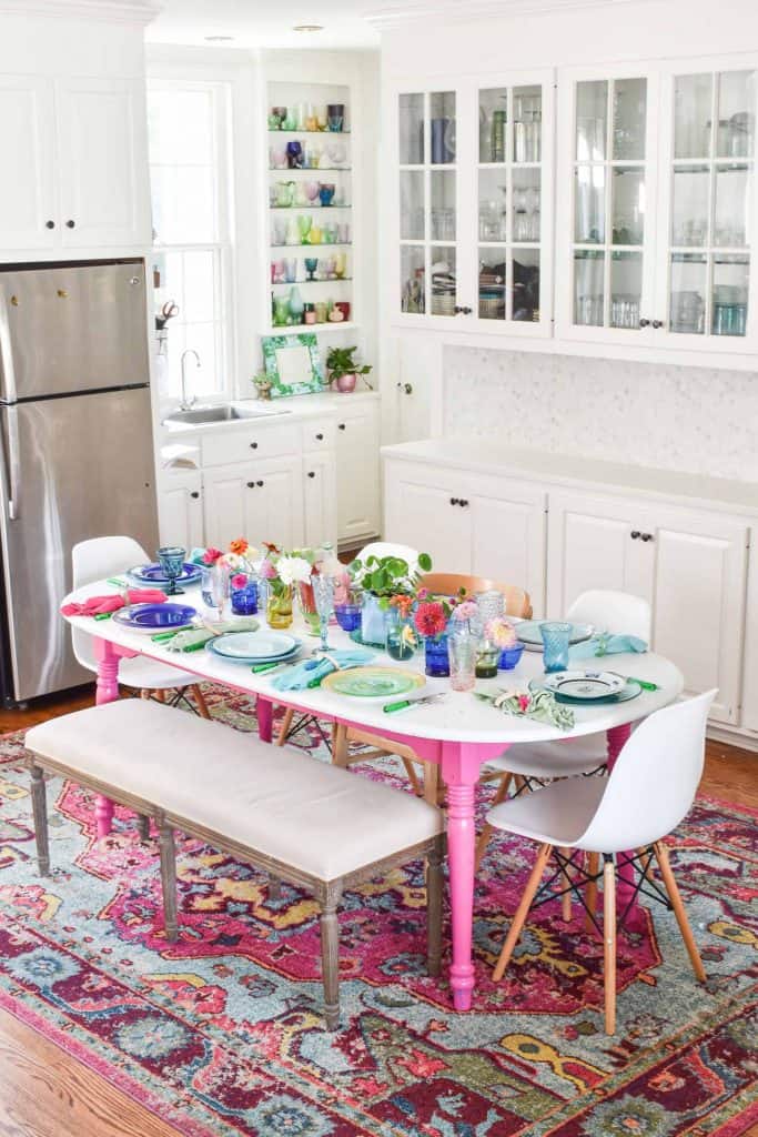 Setting a Colorful Table - At Charlotte's House