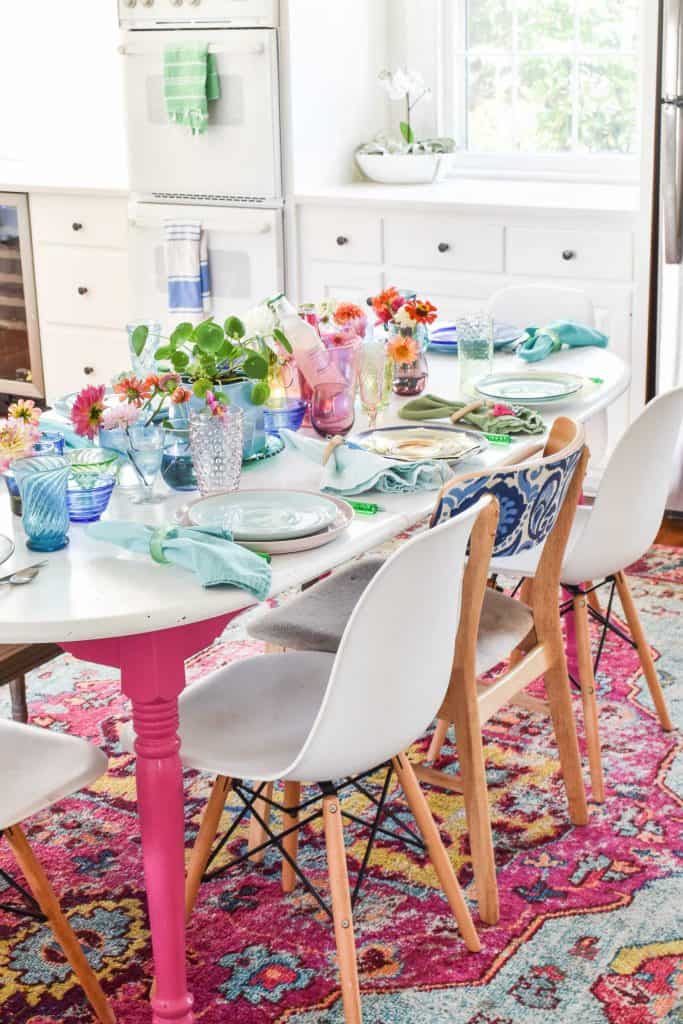 Setting a Colorful Table - At Charlotte's House