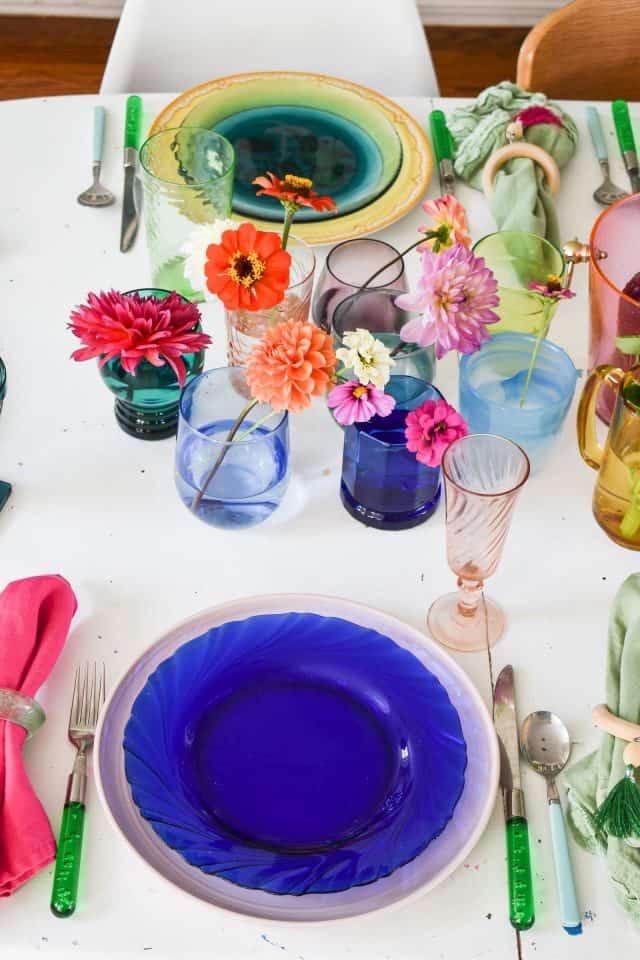 Setting a Colorful Table - At Charlotte's House