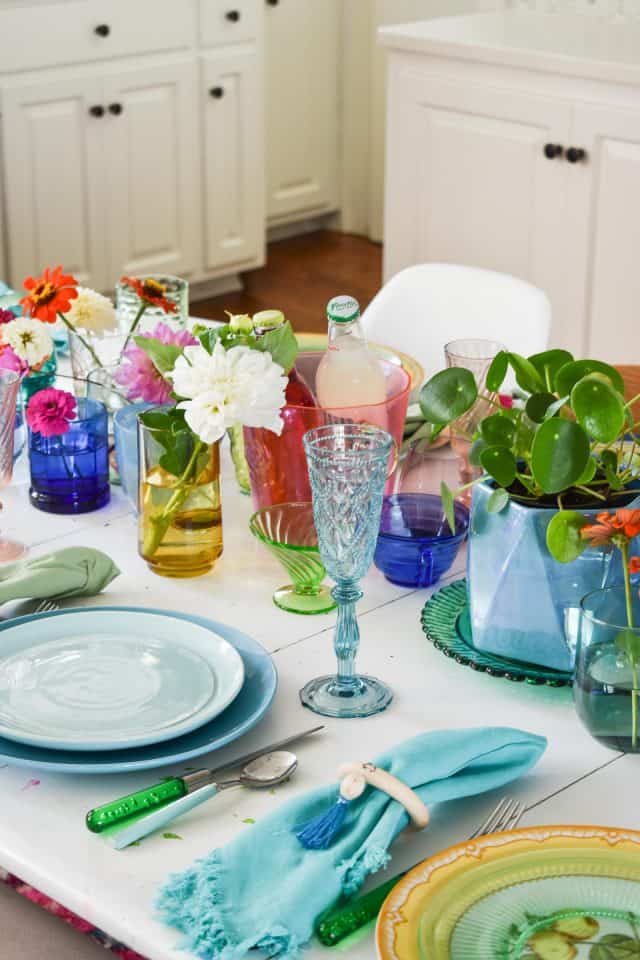 Setting a Colorful Table - At Charlotte's House