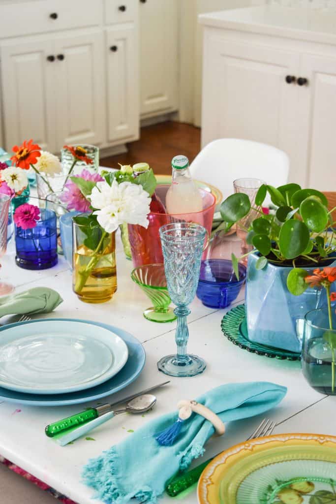 Setting a Colorful Table - At Charlotte's House