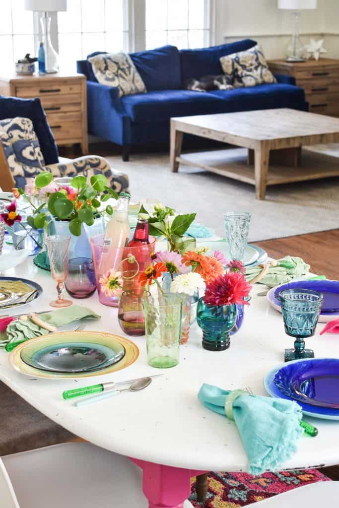 Setting a Colorful Table - At Charlotte's House