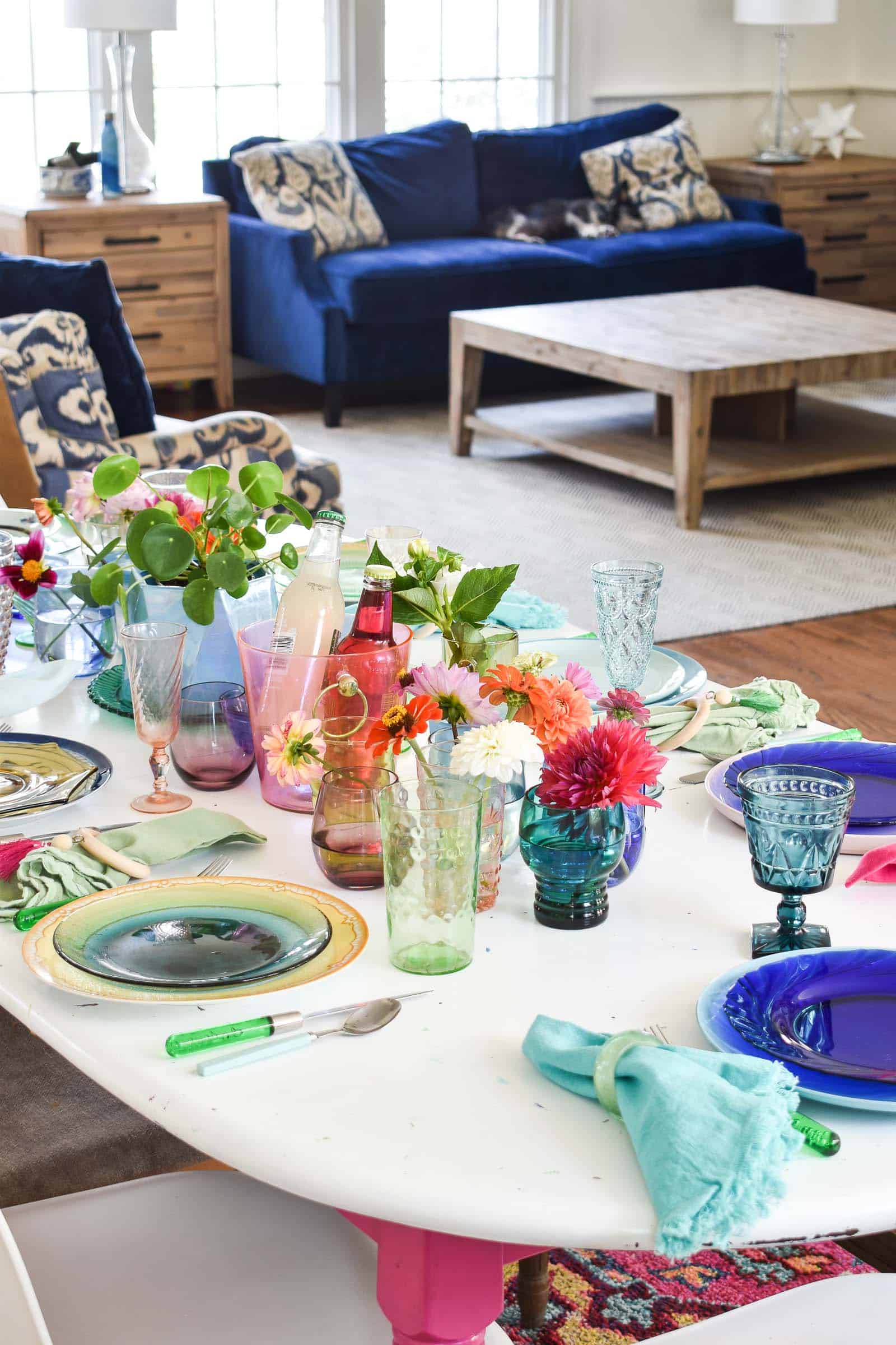 Setting a Colorful Table - At Charlotte's House