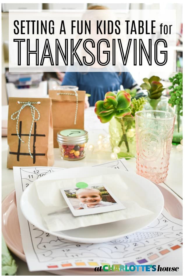 Simple Thanksgiving Kids Table - At Charlotte's House