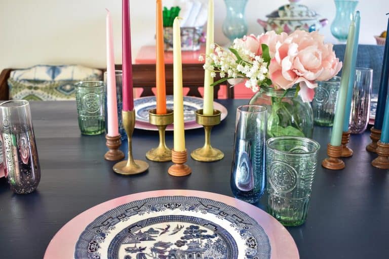 Colorful Spring Table Setting - At Charlotte's House