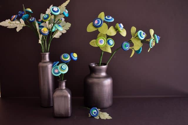 How to Make Colorful Button Flowers - At Charlotte's House