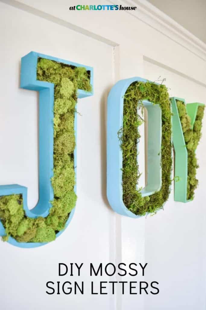 DIY MOSSY SIGN LETTERS 3 - At Charlotte's House