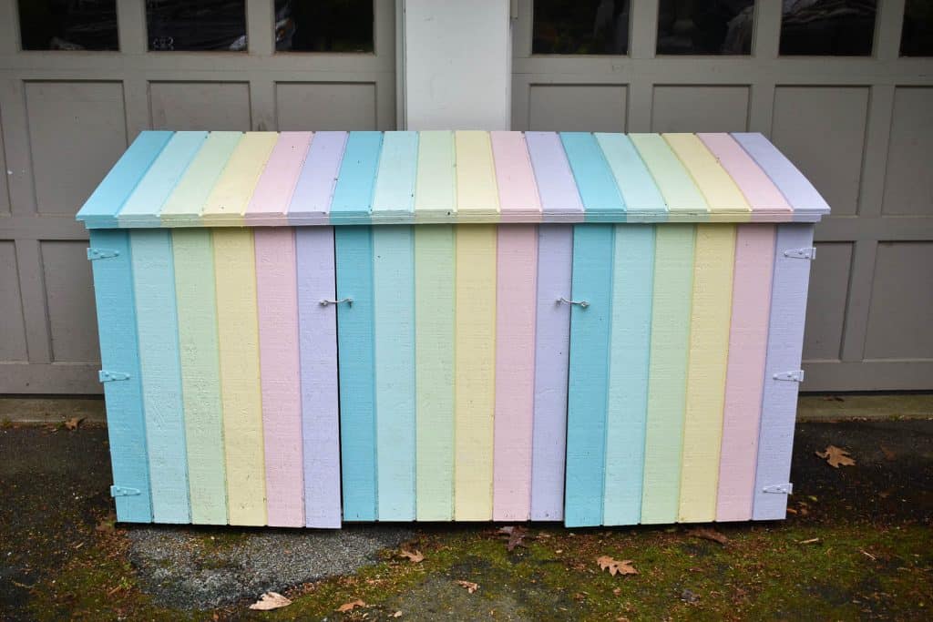 Colorful Outdoor Toy Storage - At Charlotte's House