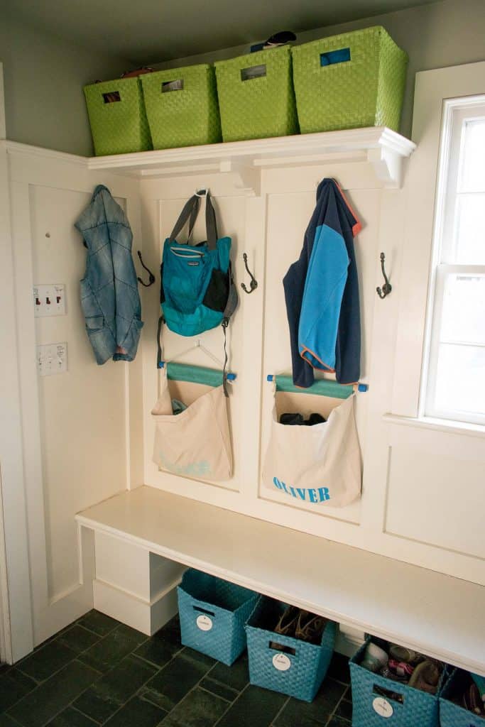 DIY Canvas Mudroom Storage Bags - At Charlotte's House