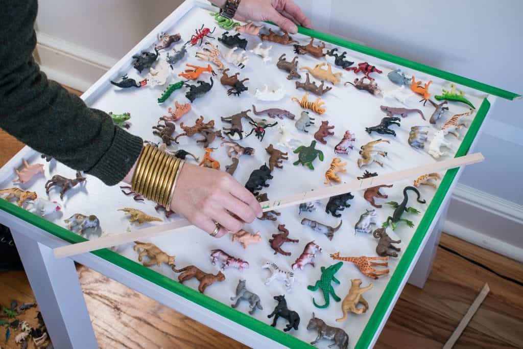 Setting Plastic Toy Animals in a Resin Table Top - At Charlotte's House
