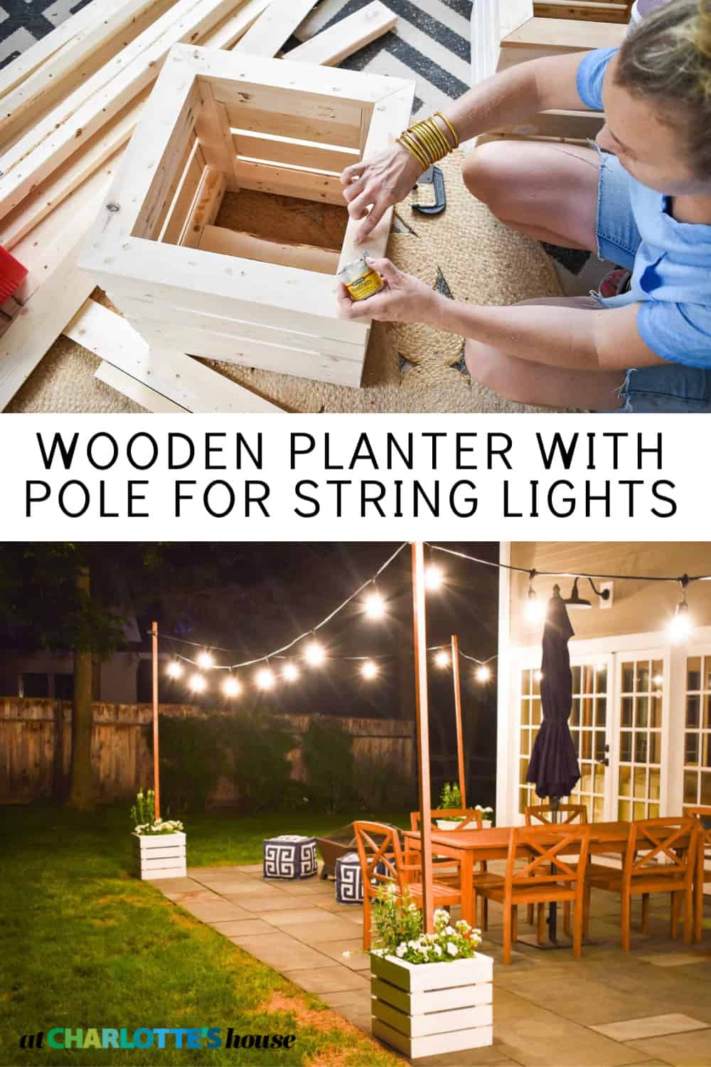 Planter Posts Diy String Light Planter Posts Diy String Light