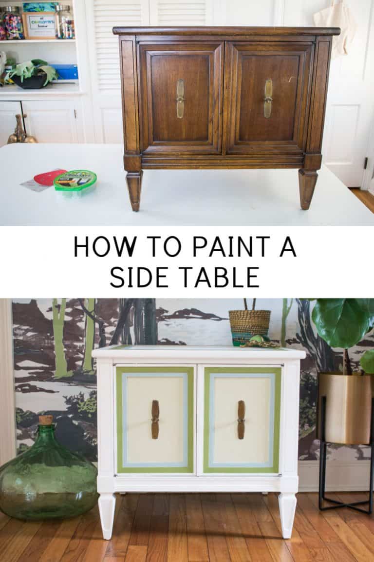Painting a Wooden Table With the Help of Painters Tape - At Charlotte's ...