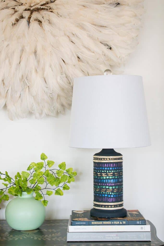 Metallic Painted Lamp Makeover - At Charlotte's House