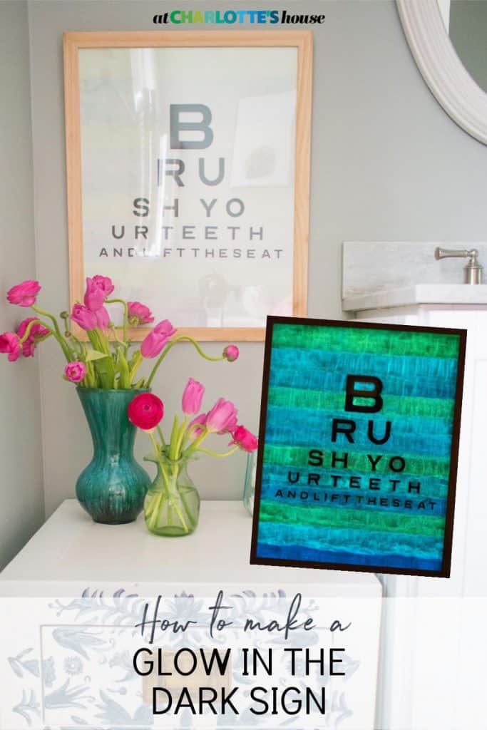how to make a glow in the dark sign - At Charlotte's House