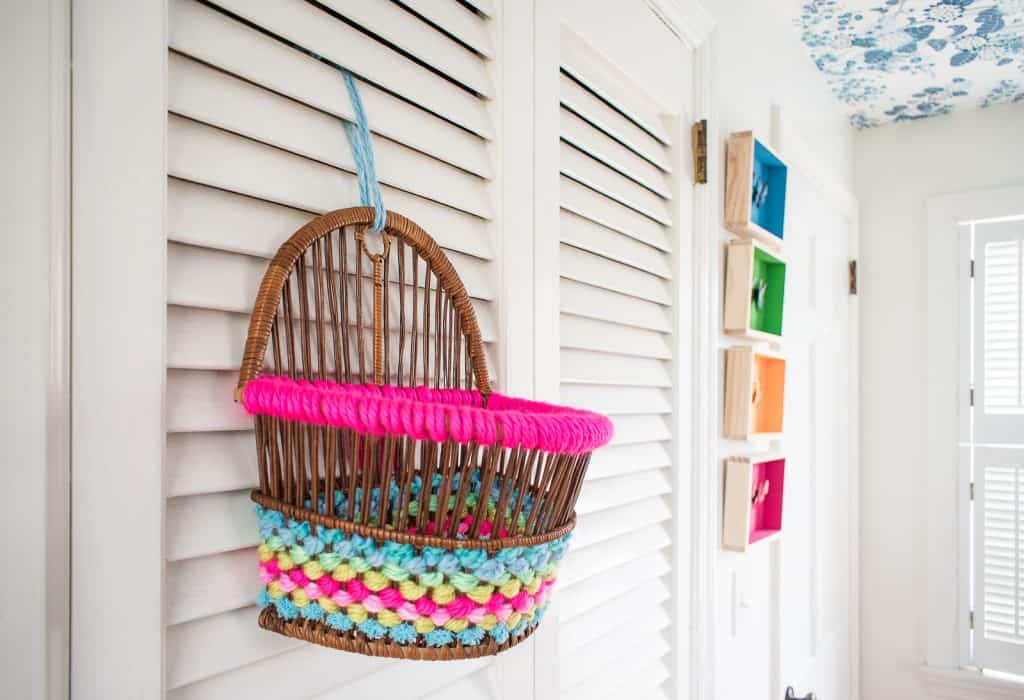 Colorful Basket Makeover - At Charlotte's House