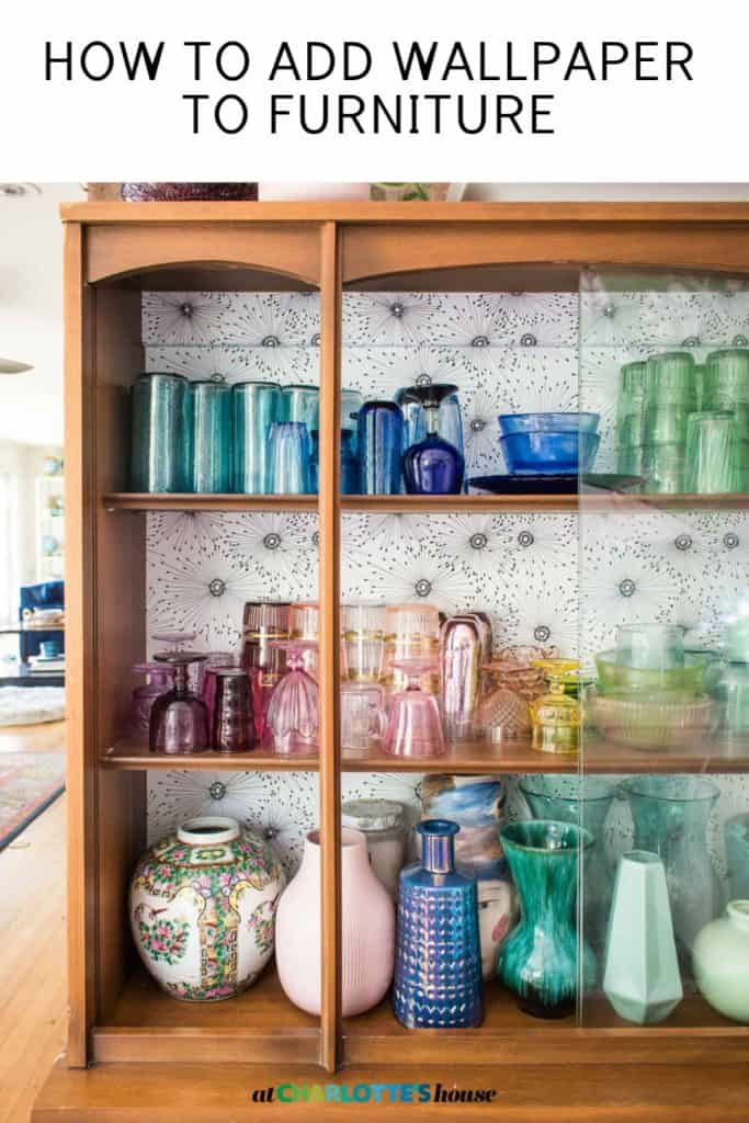 HOW TO ADD WALLPAPER TO FURNITURE - At Charlotte's House