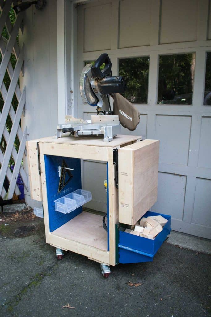 Rolling Miter Saw Stand with Storage-46 - At Charlotte's House